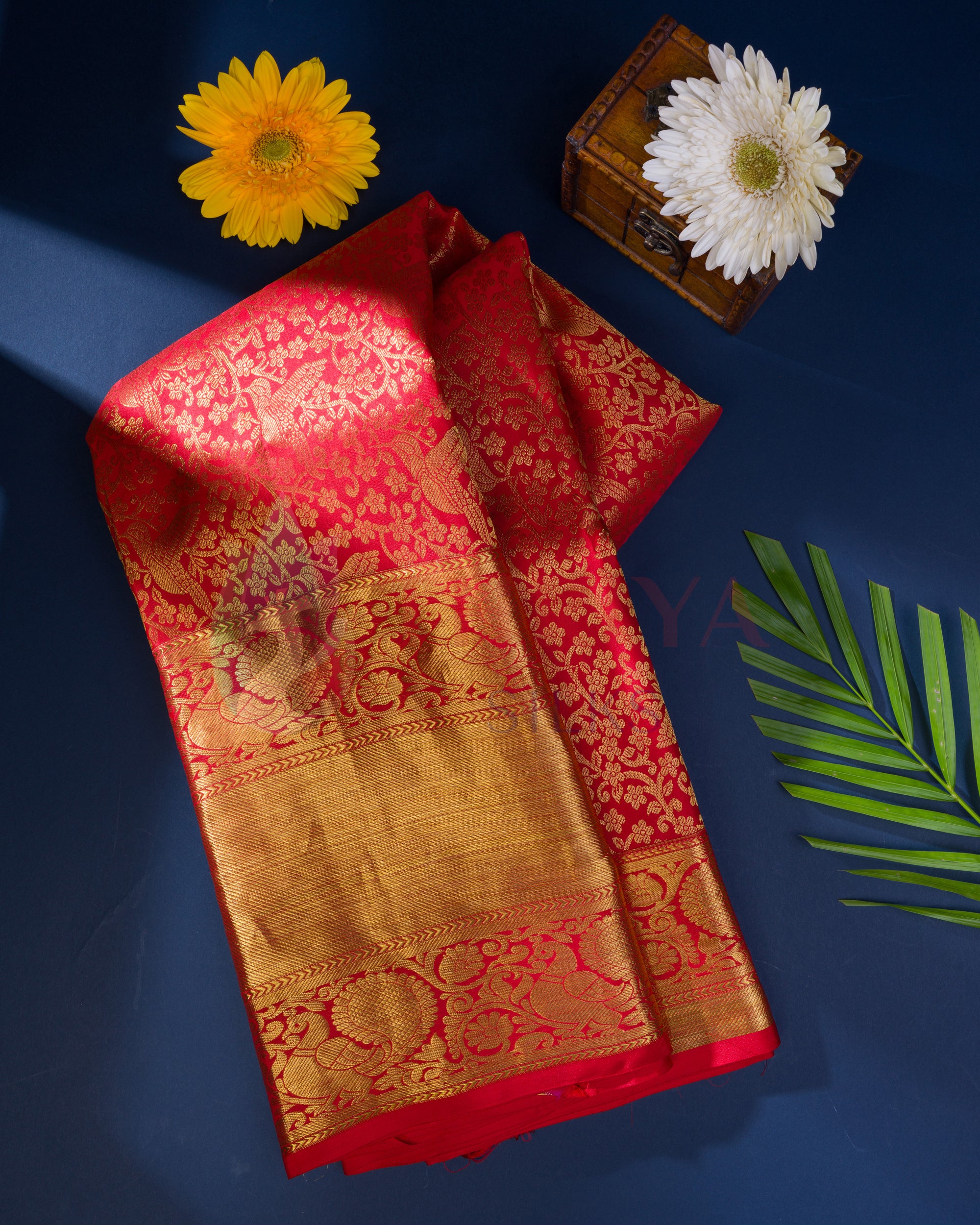 Red Kanchipuram Silk Saree - KTA0091(15) – Thriya Silks